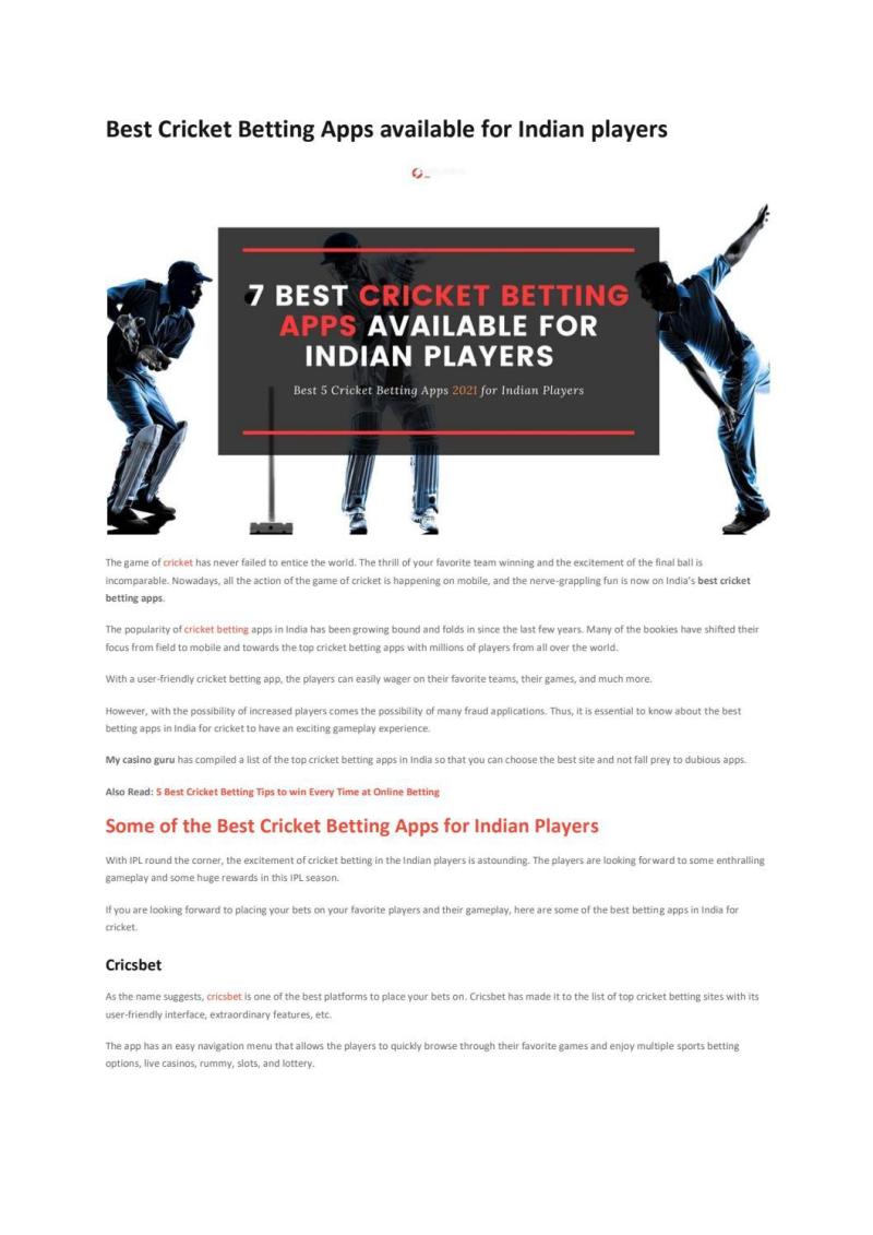 Betting Cricket Apps - Axycube Solutions Pvt Ltd.
