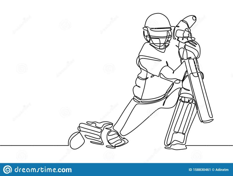 Cricket Drawing - Axycube Solutions Pvt Ltd.