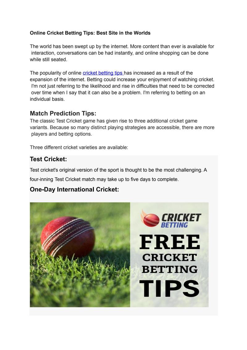 Tips For Betting In Cricket - Axycube Solutions Pvt Ltd.